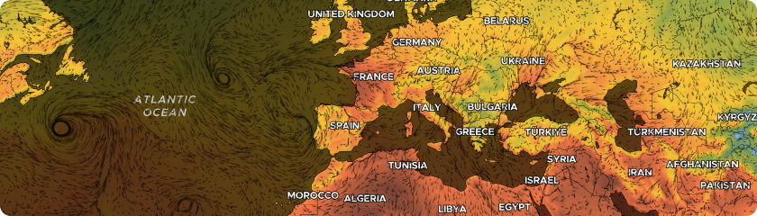 Weather Wind And Temperature Layer Weather Sdk Javascript Maps Sdk Maplibre Gl Js Maptiler