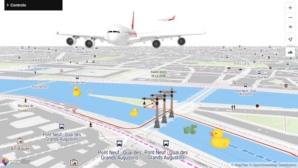 Add Multiple 3d Models To The Map 3d Js Javascript Maps Sdk Maptiler Sdk Js Maptiler