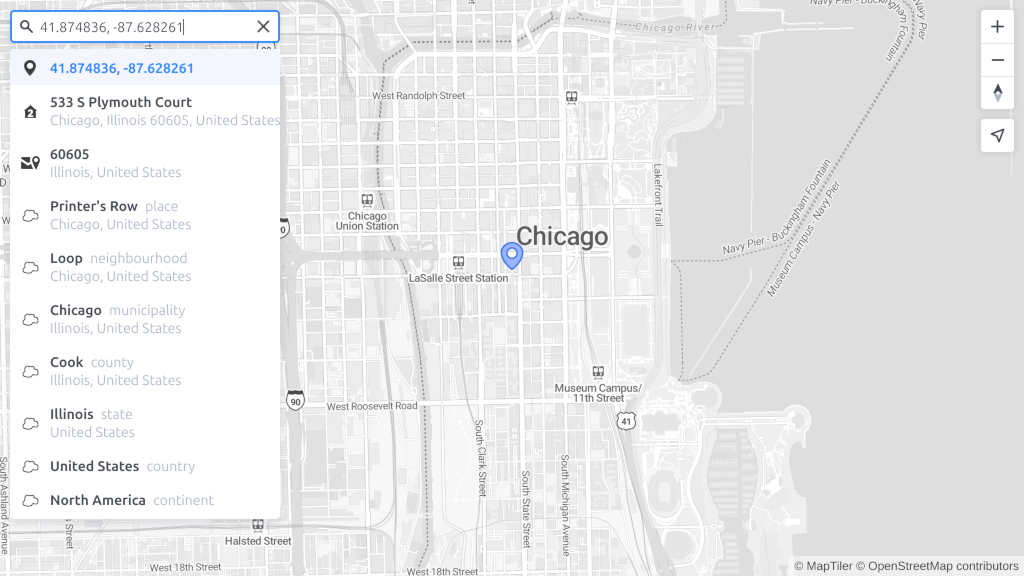 Search Features By Coordinates Using The Geocoding Control Geocoding