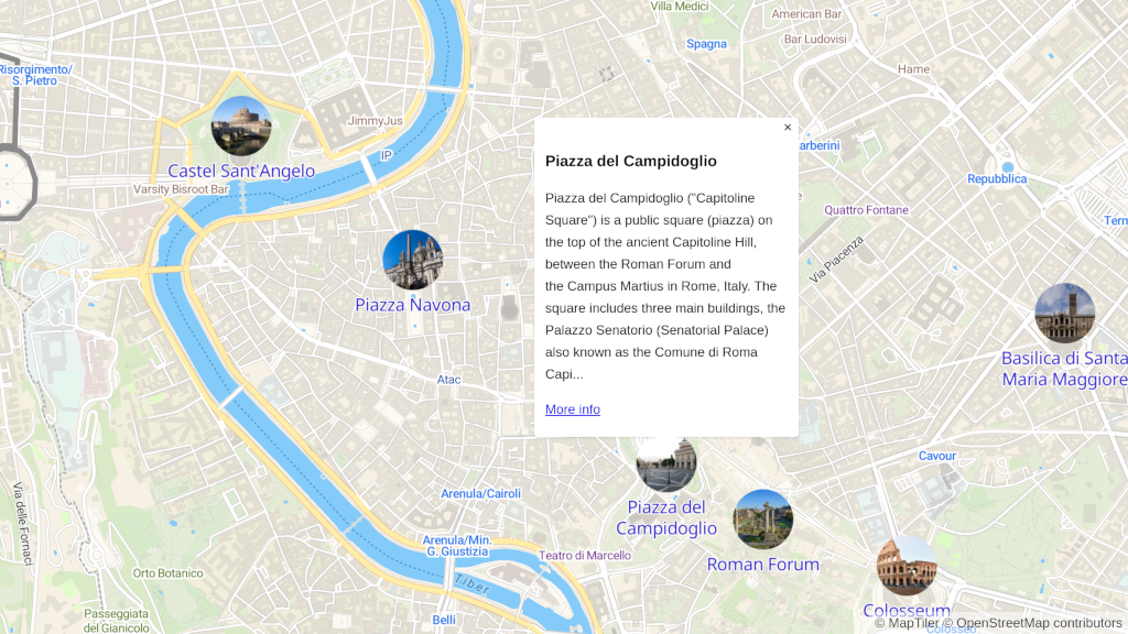 Add Interaction To Landmarks Javascript Maps Sdk Maplibre Gl Js Maptiler