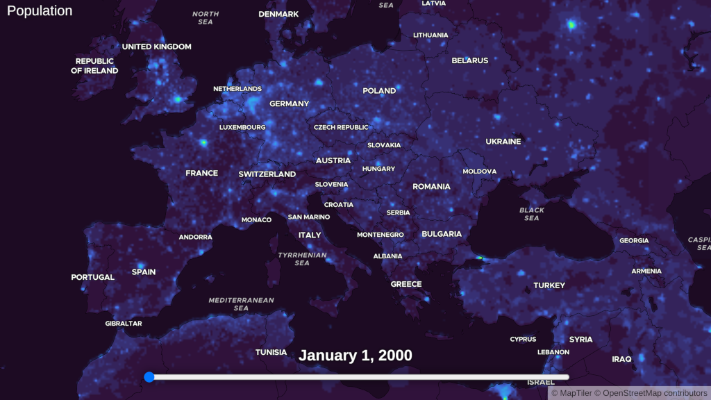 Visualize and animate the evolution of population data | Weather SDK | JavaScript maps SDK ...